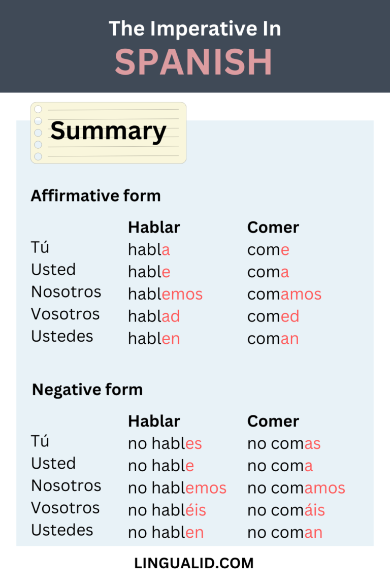 The Imperative In Spanish : A Simple Guide - Lingualid