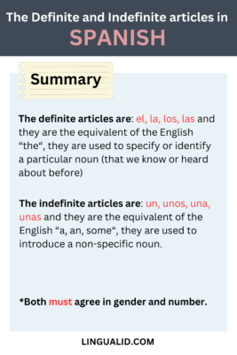 Guide To Articles In Spanish: Definite And Indefinite - Lingualid
