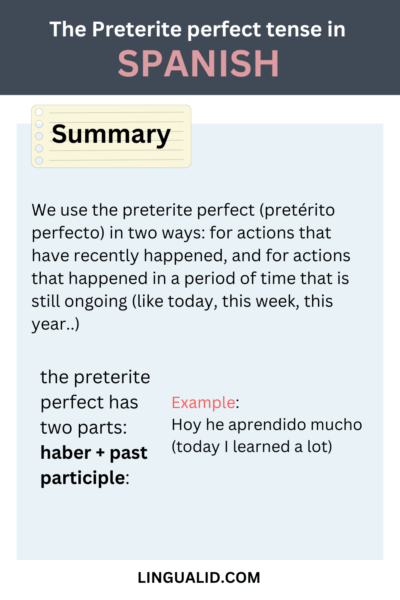 The Preterite Perfect Tense: The Ultimate Guide - Lingualid