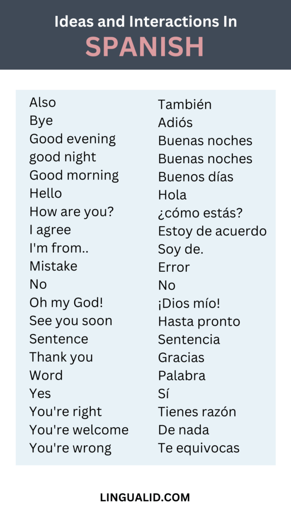 Top 200 Common Nouns In Spanish [AUDIO included] - Lingualid