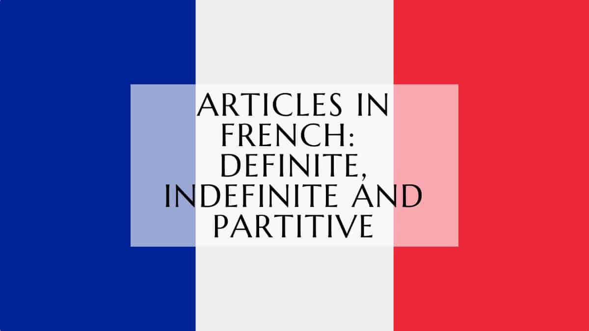 Guide To Articles In French Definite Indefinite And Partitive
