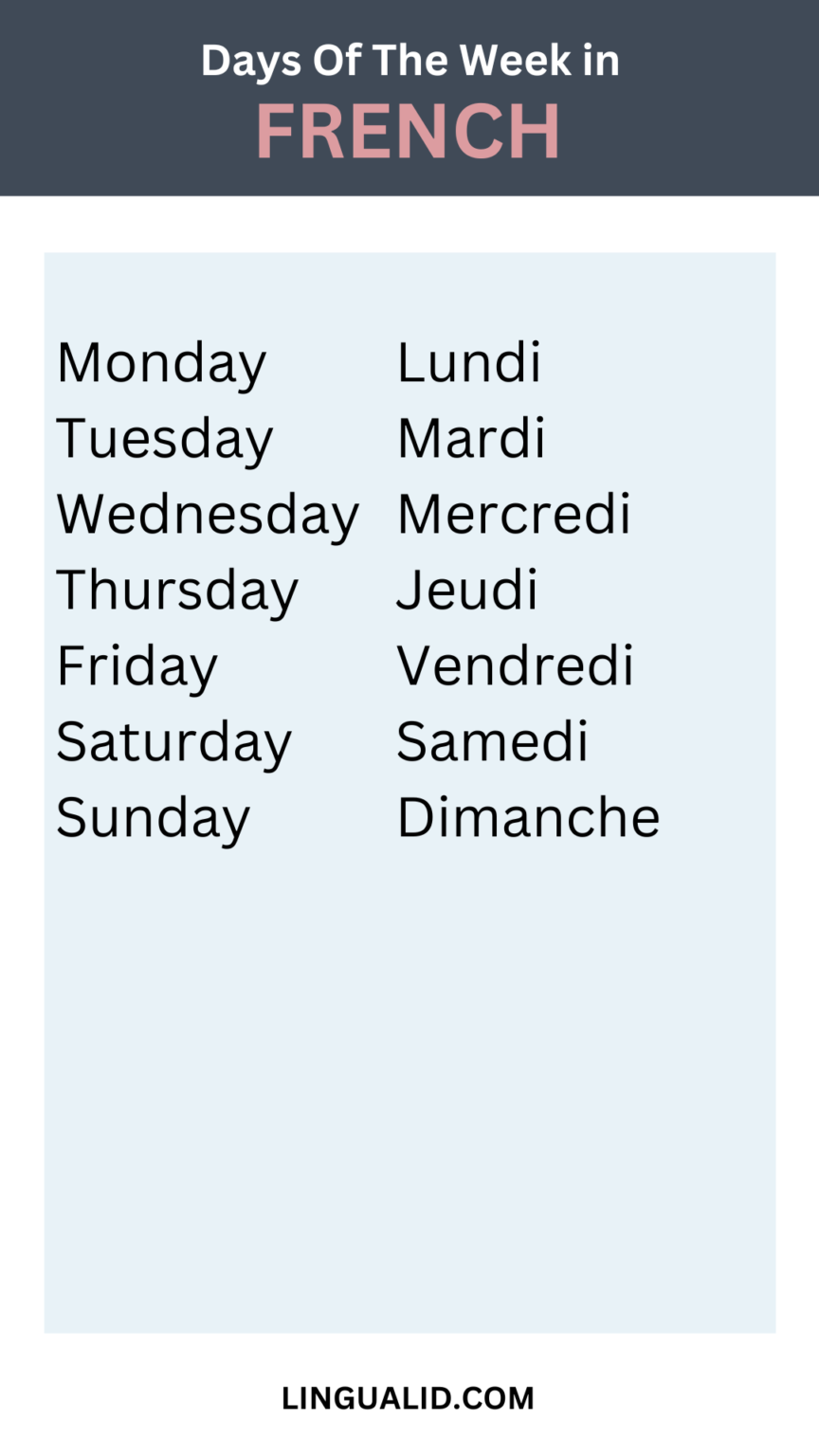 Days Months And Seasons In French [AUDIO included] - Lingualid