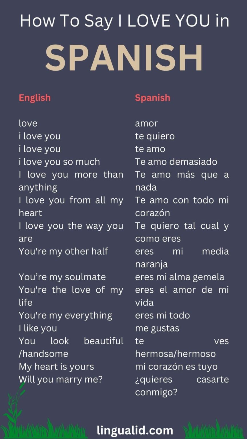 How To Say I Love You in Spanish: Quick Guide - Lingualid