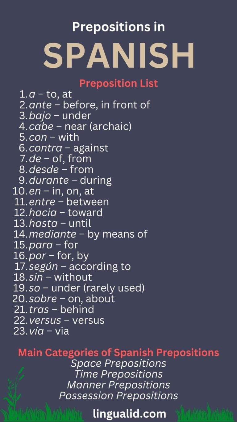 Essential Spanish Prepositions Guide for Beginners