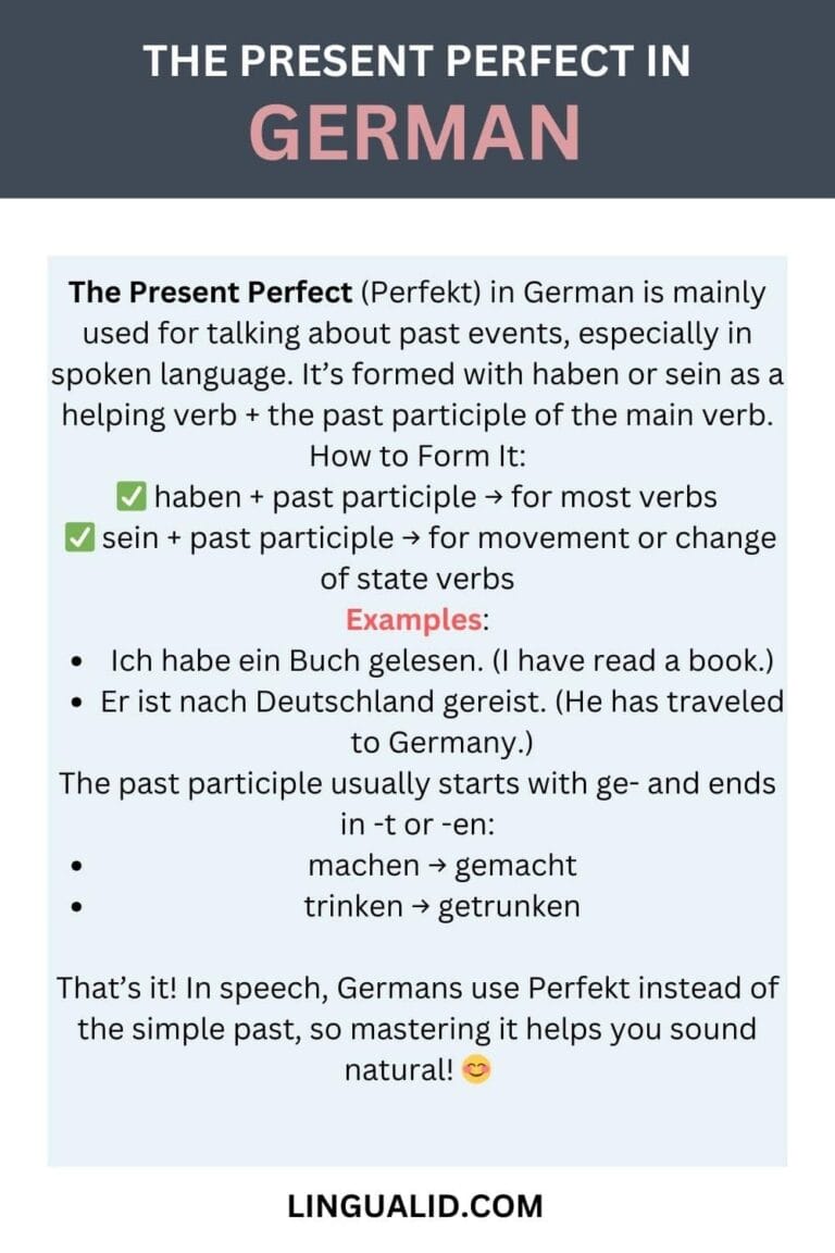 How to Master Present Perfect in German for Beginners