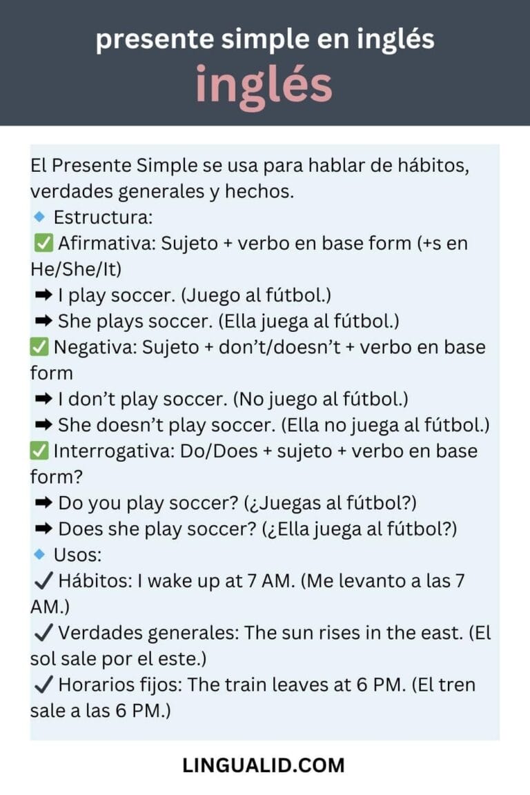 Guía Práctica Del Presente Simple En Inglés Aprende Ya